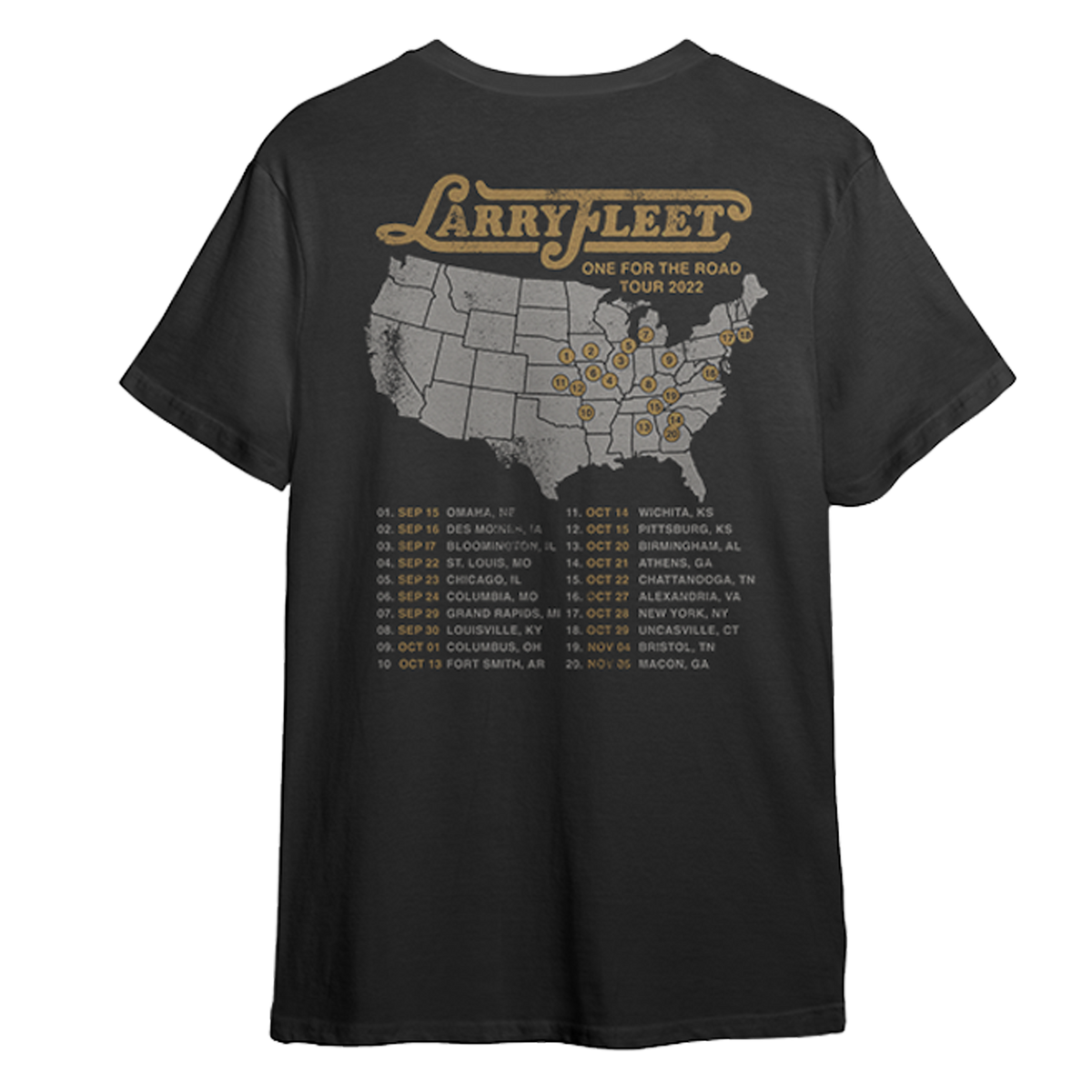 2022 Larry Fleet One for the Road Tour Tee – Larry Fleet Official ...